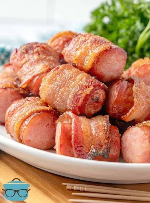 Bacon Wrapped Bratwurst Bites - The Country Cook