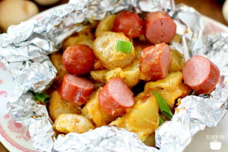 Grilled Hot Dog and Potato Packets - The Country Cook