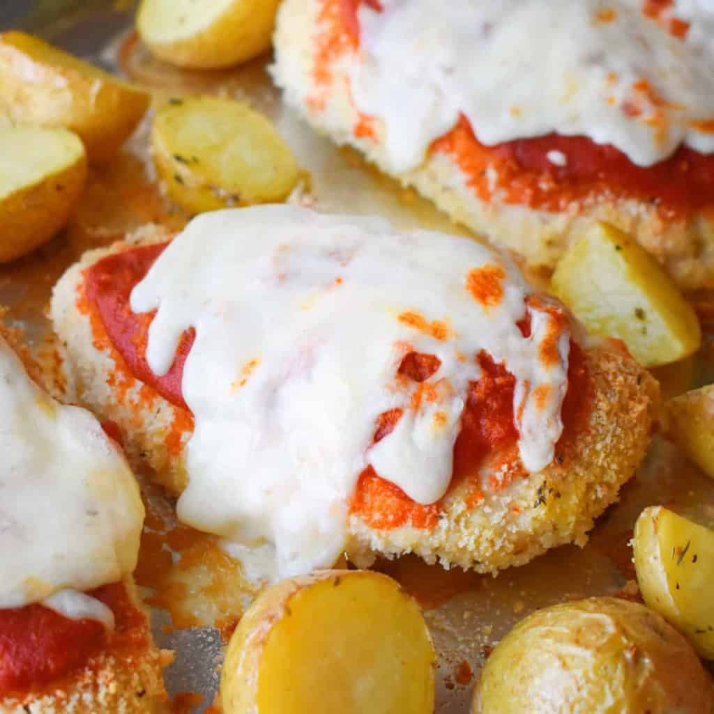 Sheet Pan Chicken Parmesan - The Country Cook