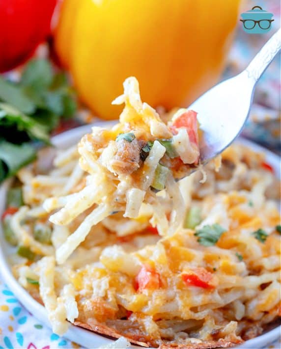 Texas Breakfast Hash Brown Casserole - The Country Cook