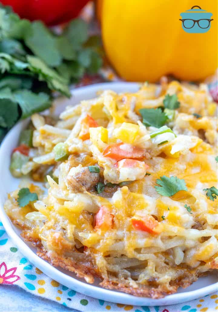 Texas Breakfast Hash Brown Casserole - The Country Cook
