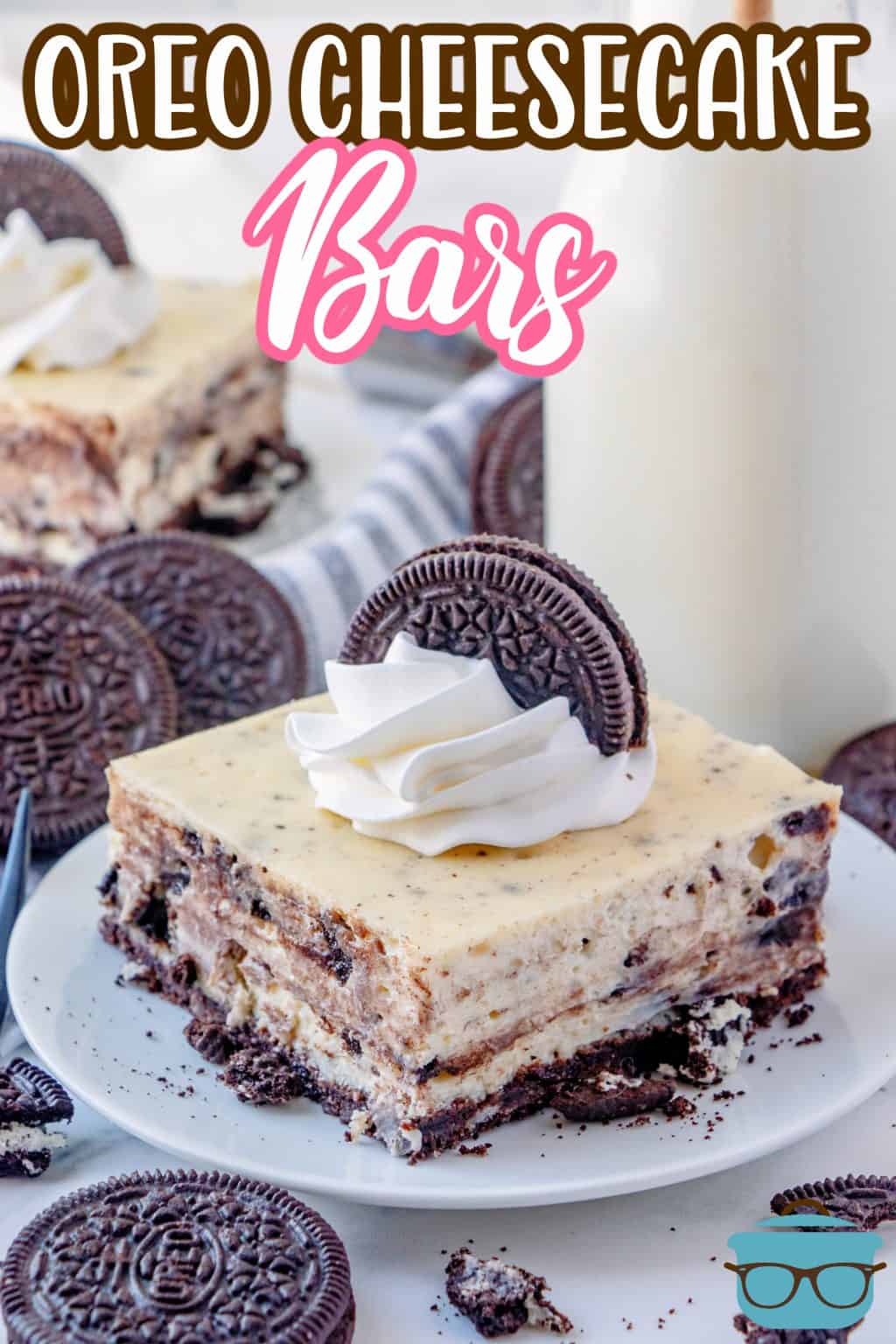 Oreo Cheesecake Bars - The Country Cook