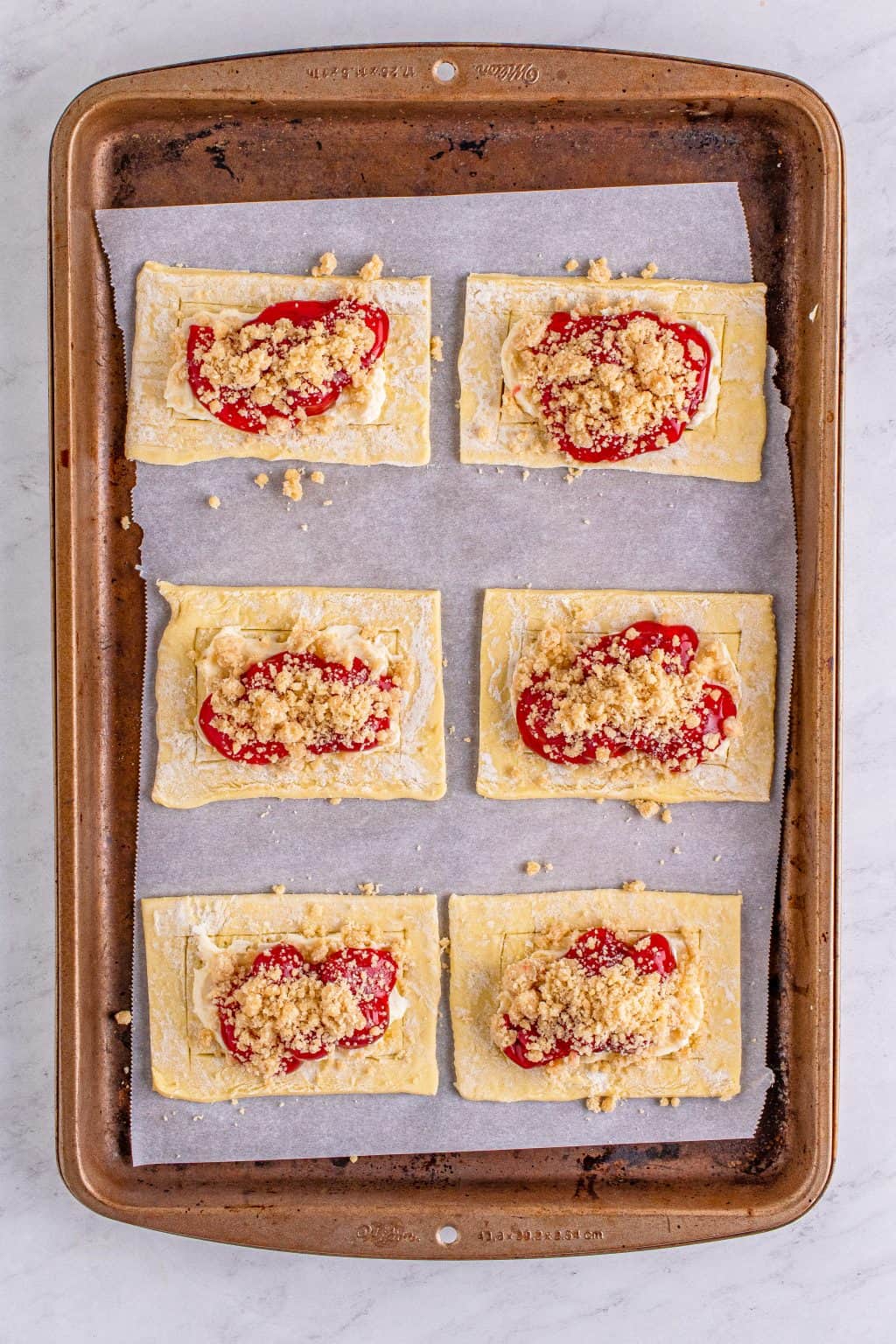 Cherry Crumble Danishes - The Country Cook