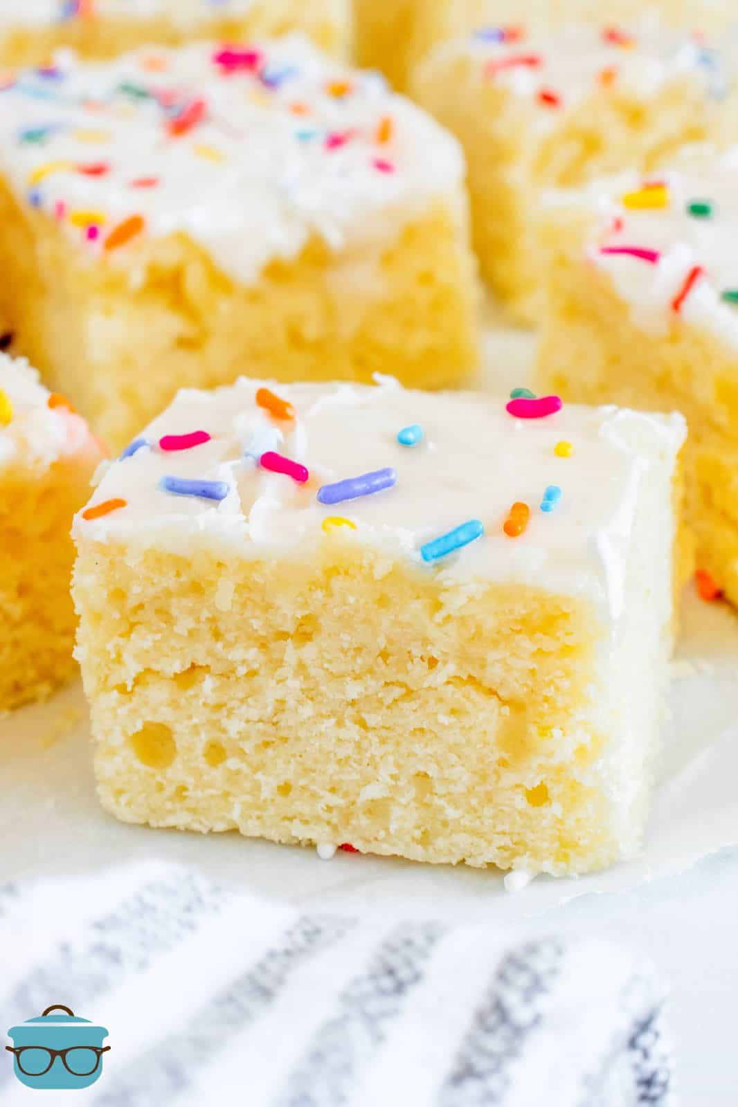 Iced Lemon Snack Cake - The Country Cook