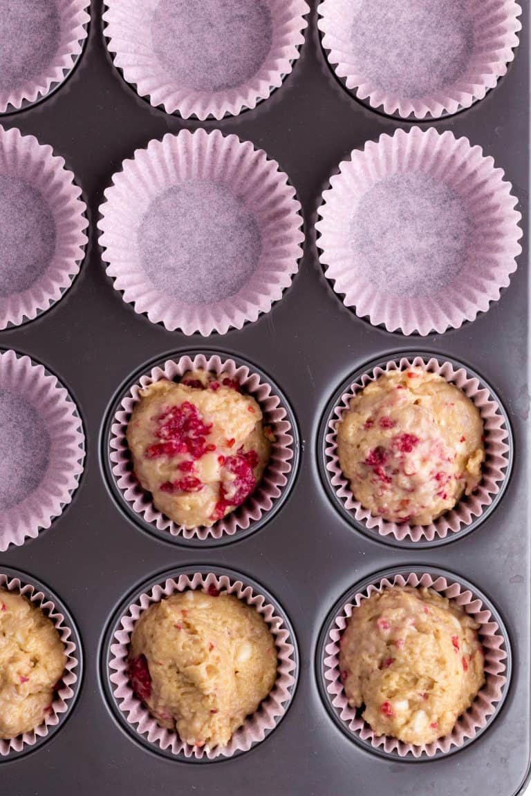 Raspberry White Chocolate Muffins - The Country Cook