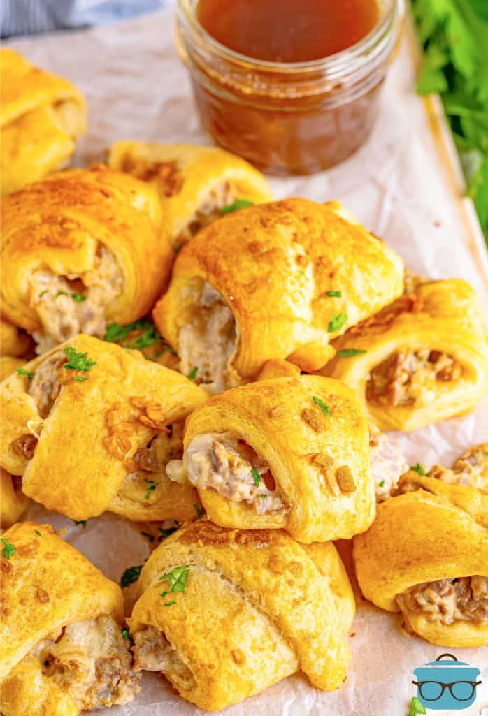 French Dip Crescent Puffs - The Country Cook