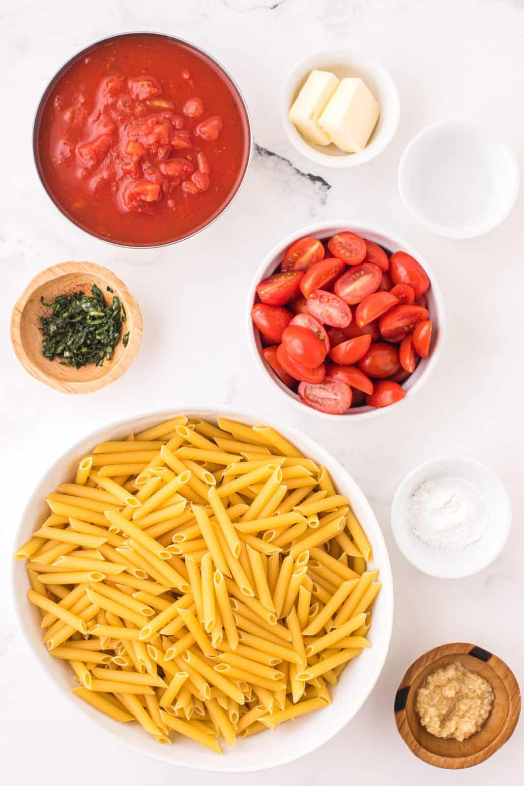 Penne Pasta with Homemade Tomato Sauce - The Country Cook