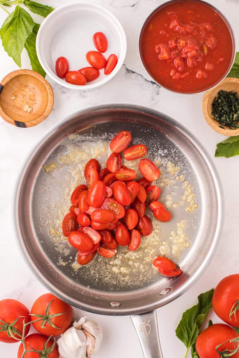 Penne Pasta with Homemade Tomato Sauce - The Country Cook