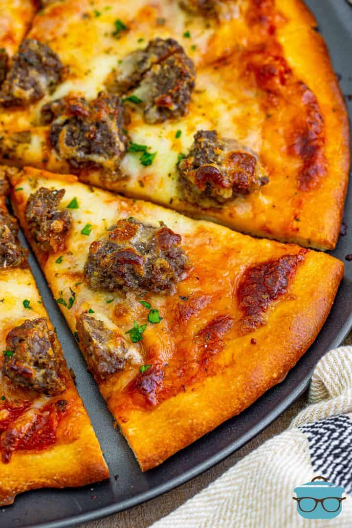 Meatball Pizza - The Country Cook