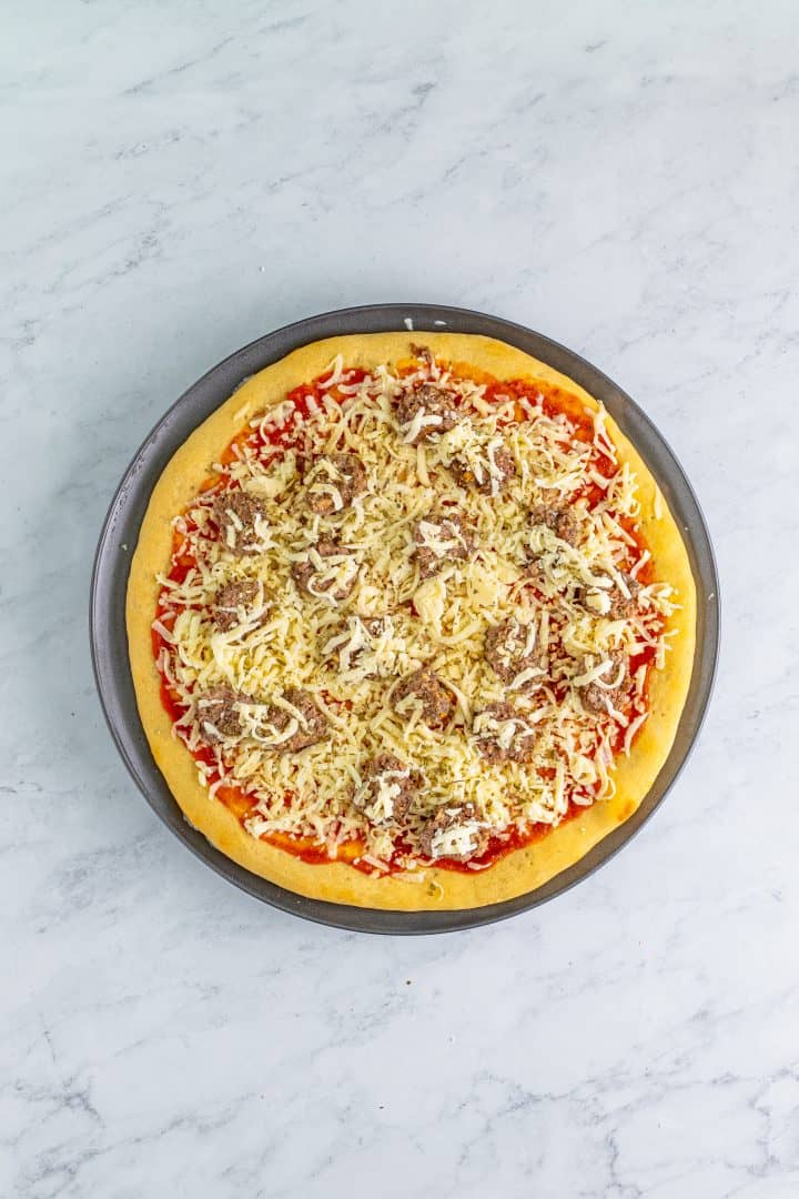 Meatball Pizza - The Country Cook