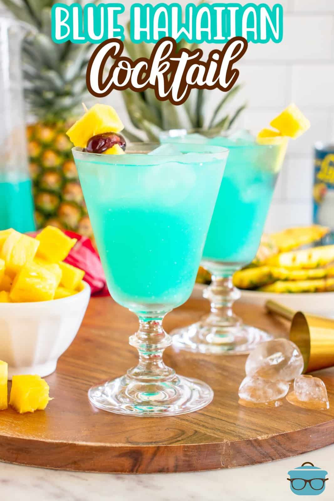 Blue Hawaiian Cocktail - The Country Cook