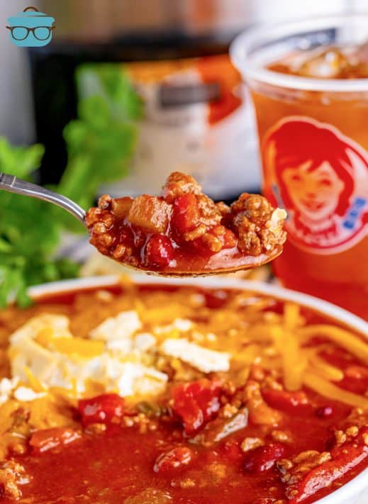 Slow Cooker Wendy's Chili - The Country Cook