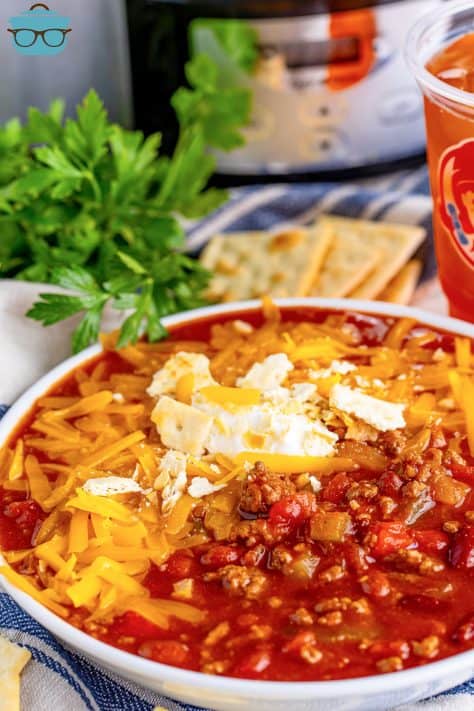 Slow Cooker Wendy's Chili - The Country Cook