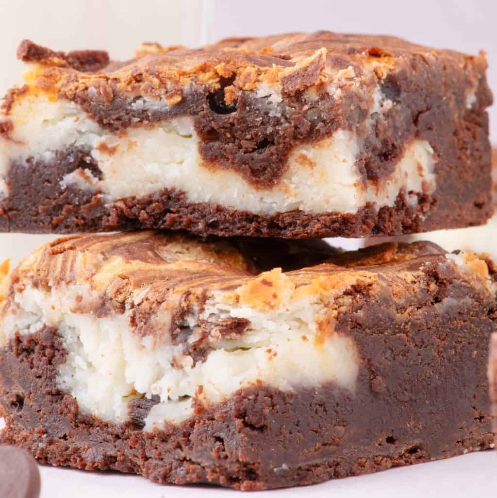 Fudgy Cream Cheese Brownies - The Country Cook