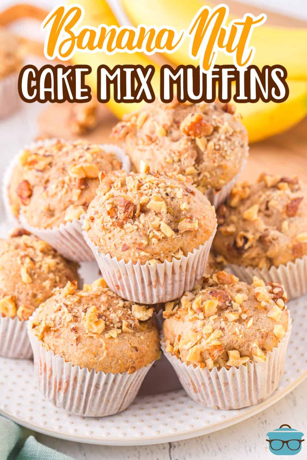 Banana Nut Muffins (made with cake mix) - The Country Cook