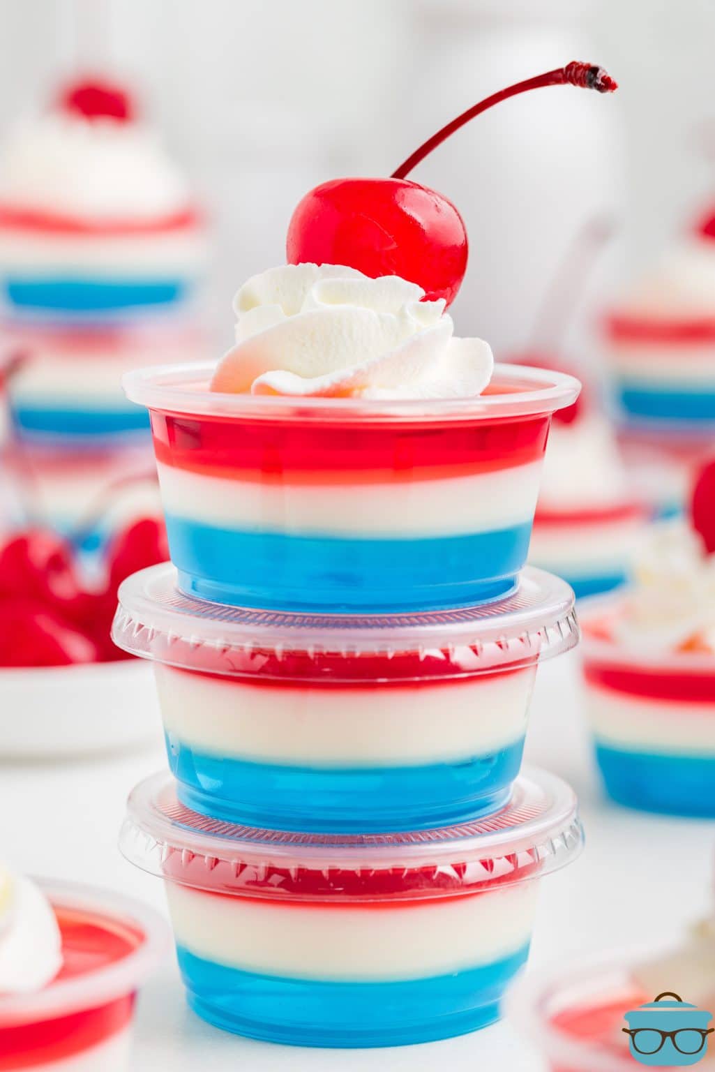 Red, White and Blue Jell-O shots - The Country Cook