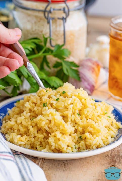 Garlic Butter Rice - The Country Cook