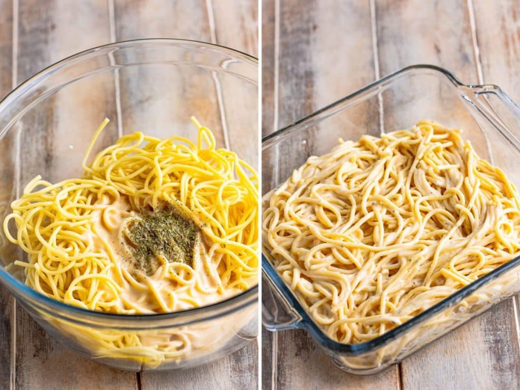 Baked Spaghetti For Two - The Country Cook