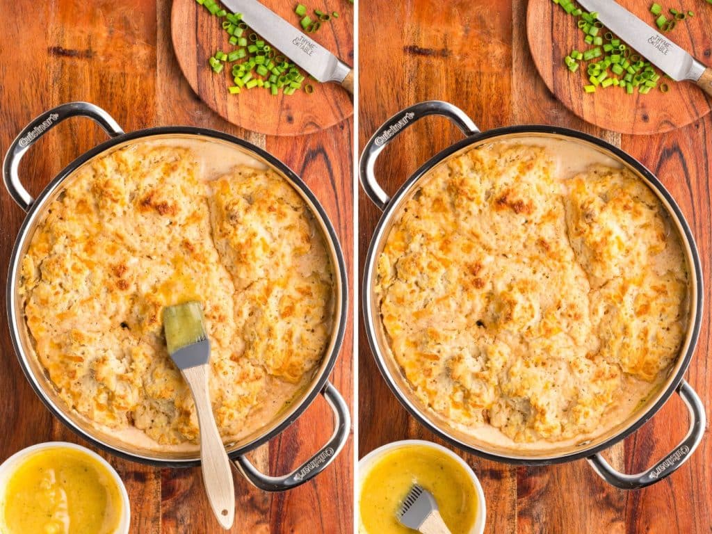 Crack Chicken Soup with Cheddar Bay Biscuit Topping - The Country Cook