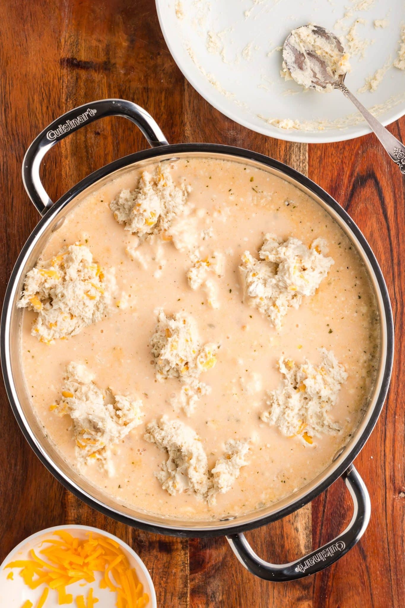 Crack Chicken Soup with Cheddar Bay Biscuit Topping - The Country Cook