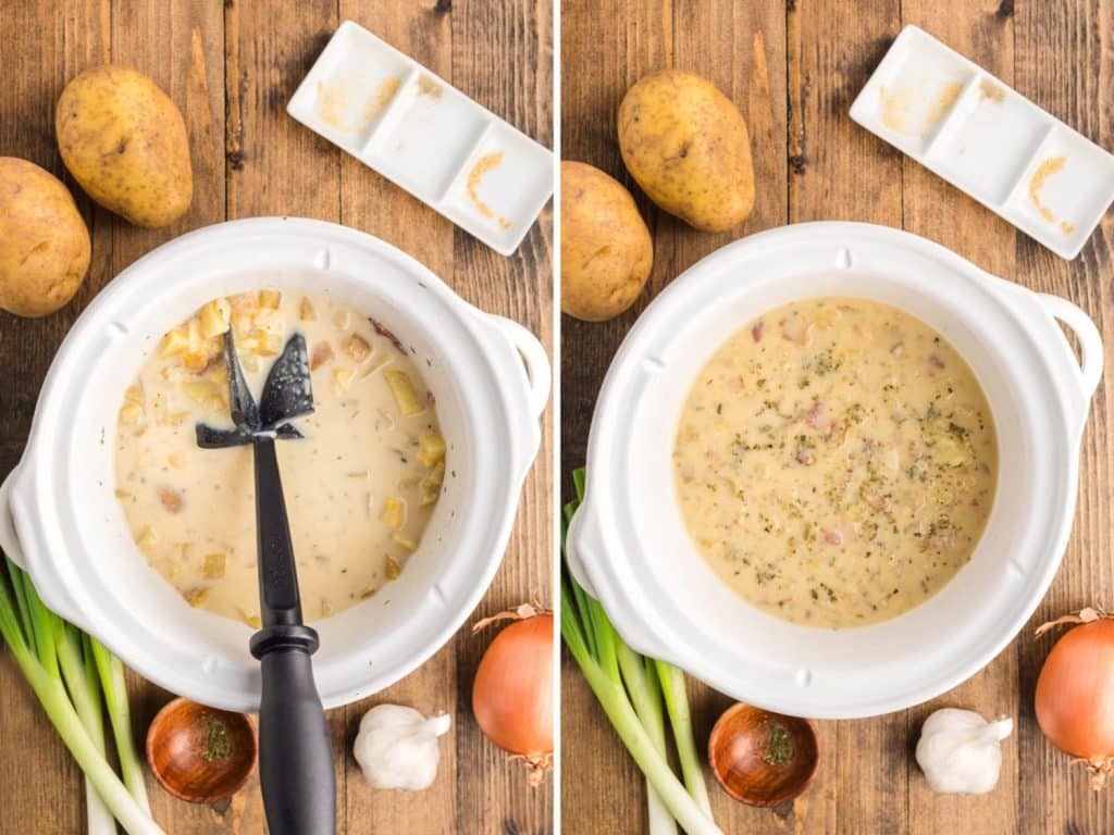 Crock Pot Potato Soup For Two - The Country Cook
