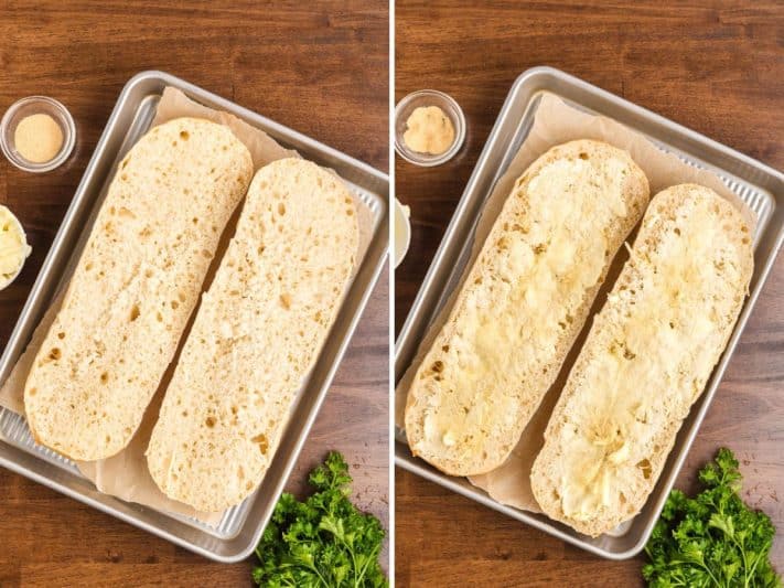 Philly Cheesesteak Garlic Bread - The Country Cook