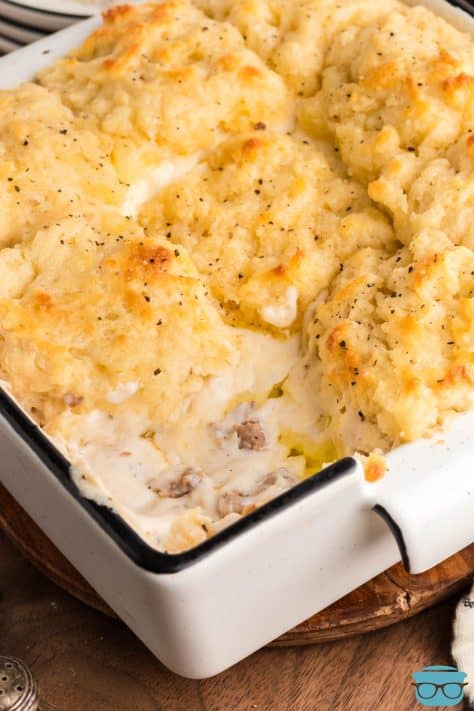 Sausage Gravy Butter Swim Biscuits - The Country Cook