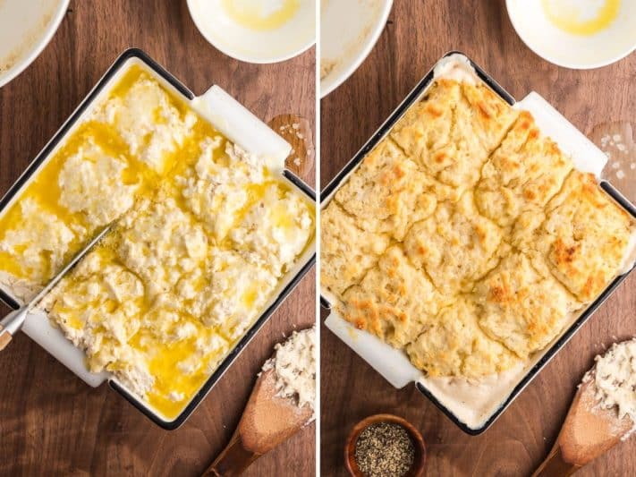 Sausage Gravy Butter Swim Biscuits - The Country Cook