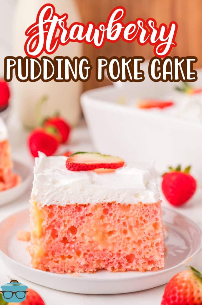 Strawberry Pudding Poke Cake - The Country Cook