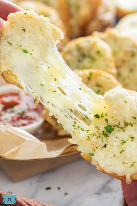 Air Fryer Garlic Cheese Bread - The Country Cook