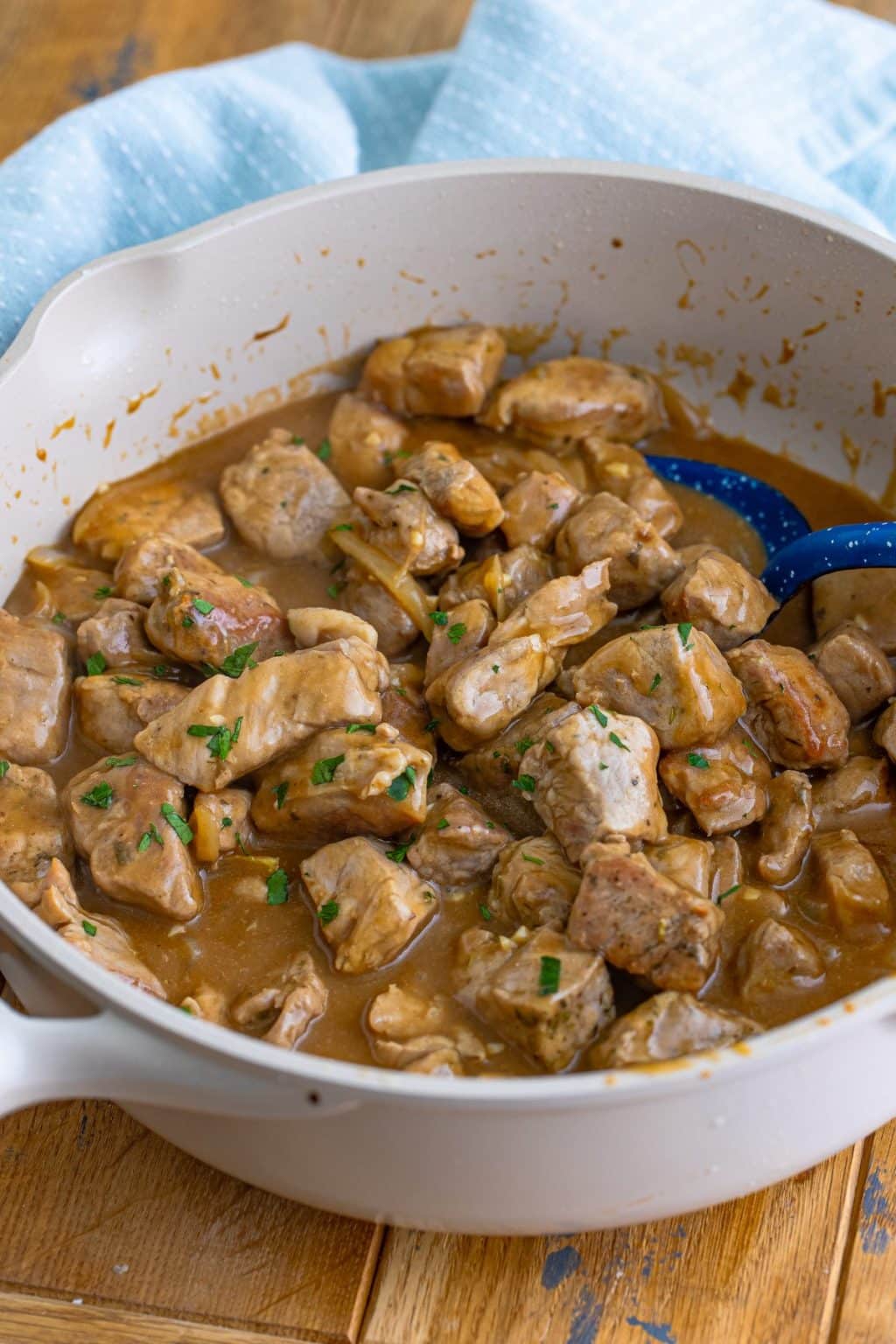Pork Bites In Gravy - The Country Cook