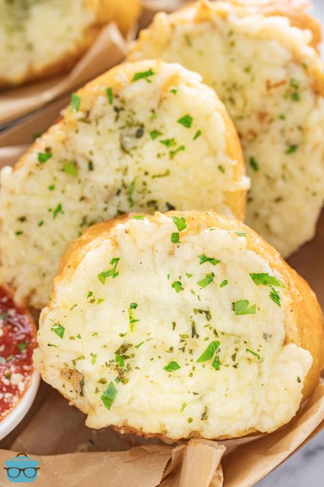 Air Fryer Garlic Cheese Bread - The Country Cook