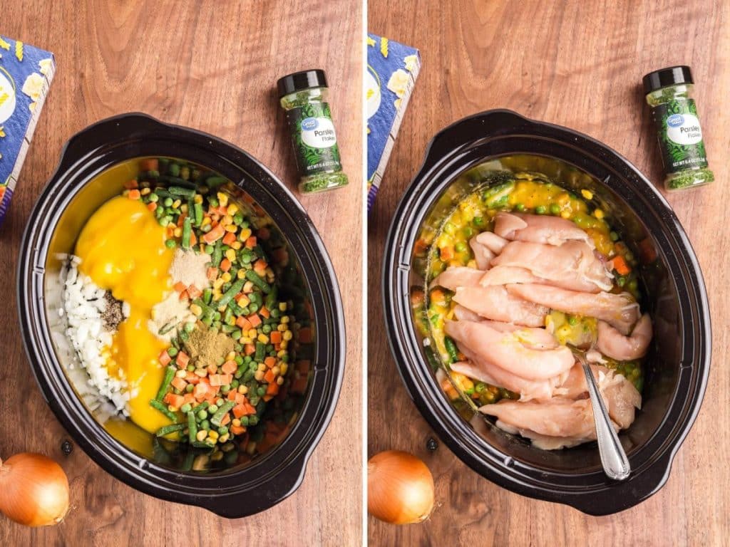 Crock Pot Chicken Pot Pie Pasta - The Country Cook