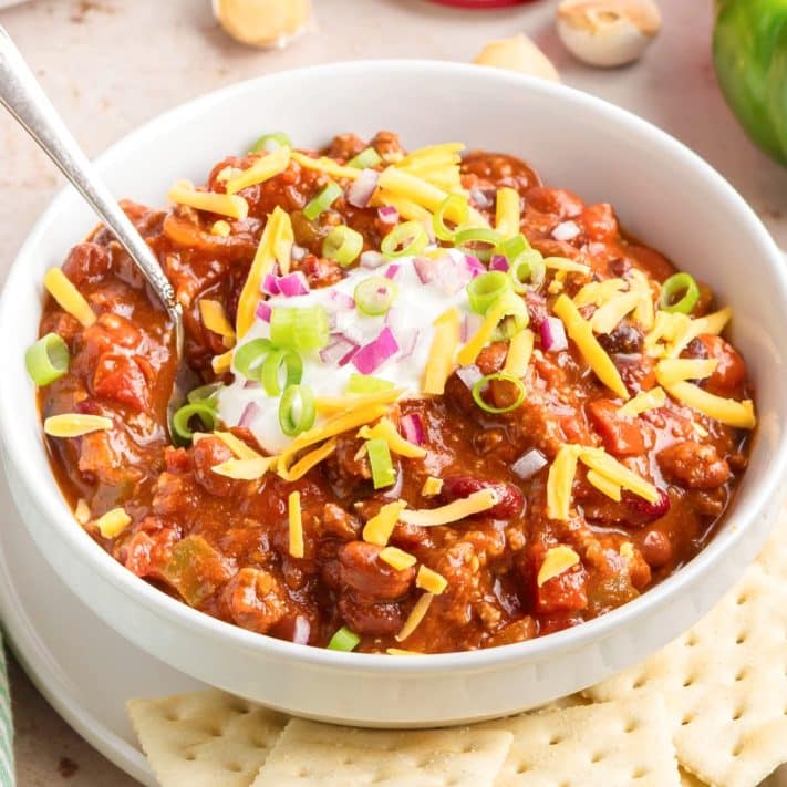 Slow Cooker Wendy's Chili - The Country Cook