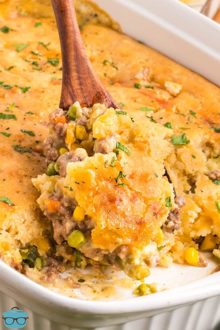 Ground Beef Cobbler - The Country Cook