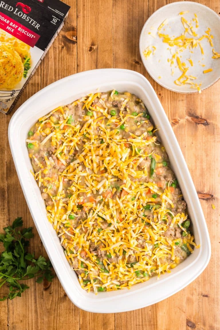 Ground Beef Cobbler - The Country Cook