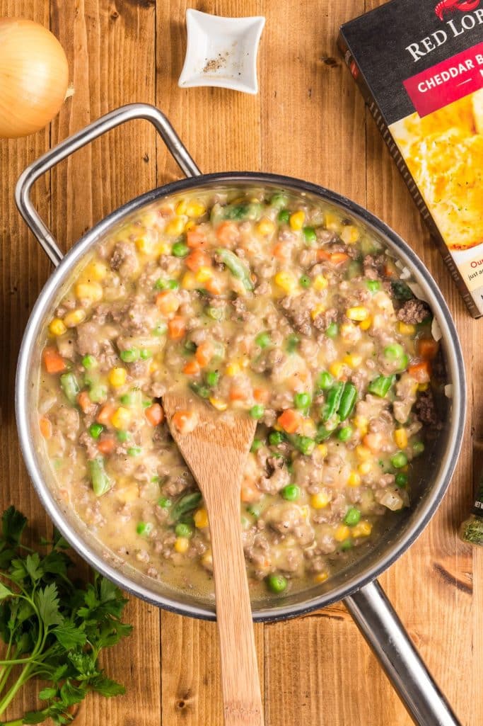 Ground Beef Cobbler - The Country Cook