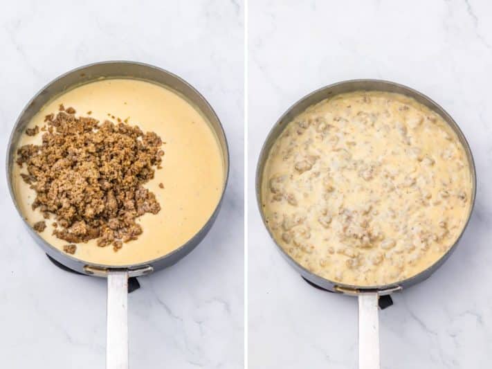 Crock Pot Sausage Gravy Biscuit Casserole - The Country Cook