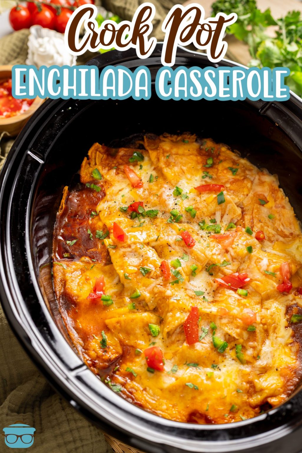 Crock Pot Beef Enchilada Casserole - The Country Cook